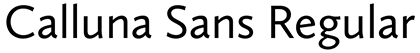 Calluna Sans Regular free font is a humanist sans based on Calluna